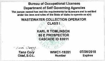 Licenses | City of Cascade